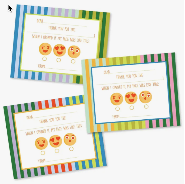 Bold Stripe Fill-in-The-Blank Kiddo Thank You Cards (Set of 12 ...