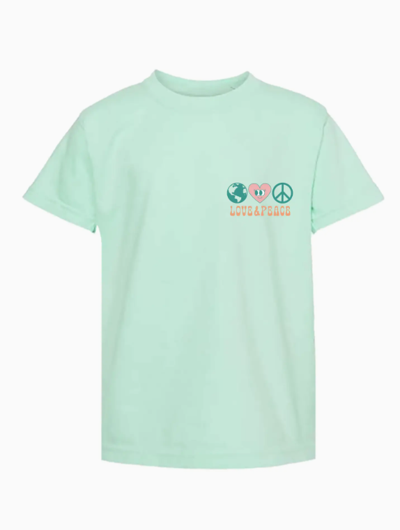 Mint Love & Peace T-Shirt – Little Holiday