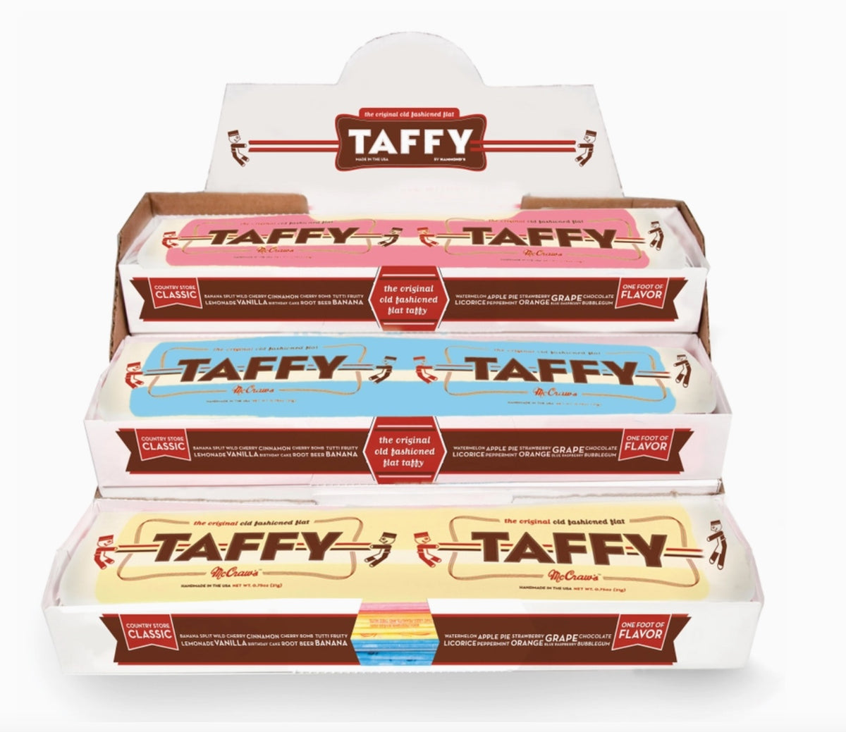 Taffy Asst Flavors .75oz by Hammond's Candies – Little Holiday